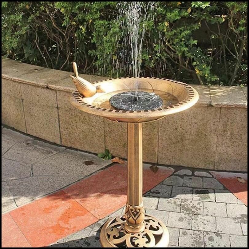 Солнечный фонтан садовая поилка кормушка для птиц чаша с птицами