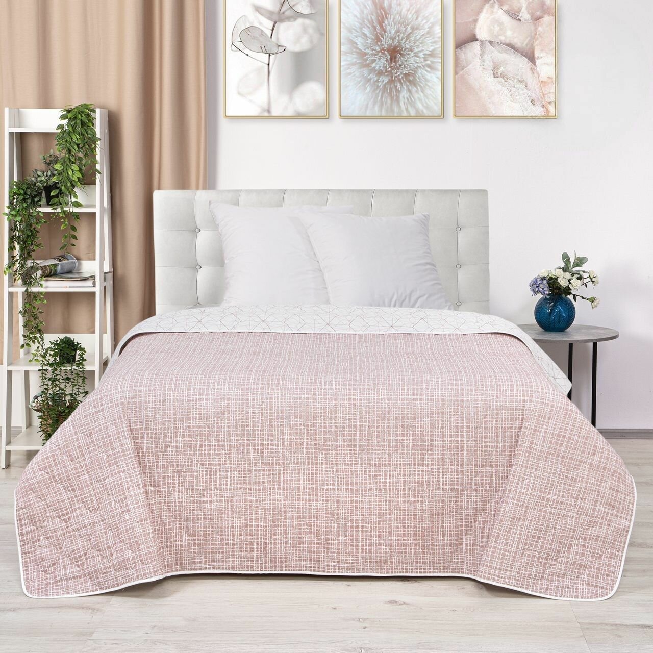 Покрывало из Поплина Стеганое 180х215 Арт. 2292 "Кардинал"