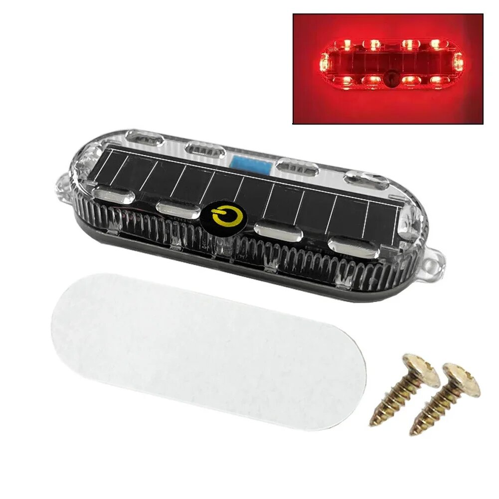 Автомобильный Стробоскоп на солнечной батарее Красный