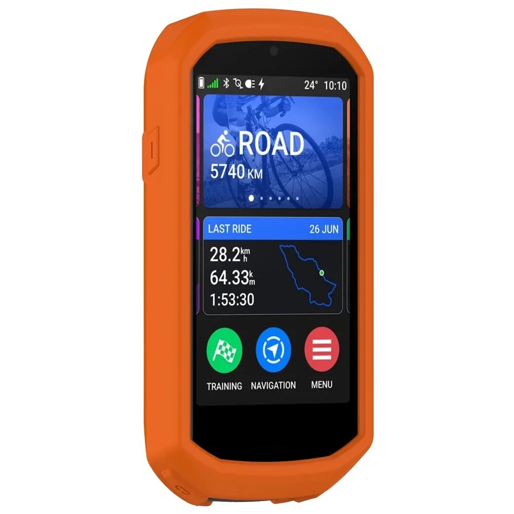 Велокомпьютер Garmin Edge 1050 в чехле Orange