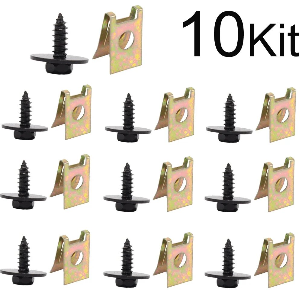 Для BMW E28 E34 E39 E60 E61 F07 F10 F11 520/528/530/535/550 M5 Автомобильное шасси, крыло, подставка, крестовые шайбы, U-образный зажим, автомобиль 10 Kit