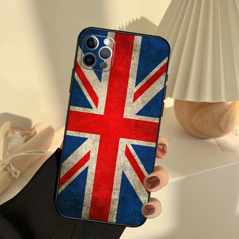 Чехол с британским флагом Великобритании Union Jack для iPhone 11 12 13 14 15 16 Pro Max, чехол для iPhone 13 12 Mini XR X XS Plus HI1631, For iPhone 16