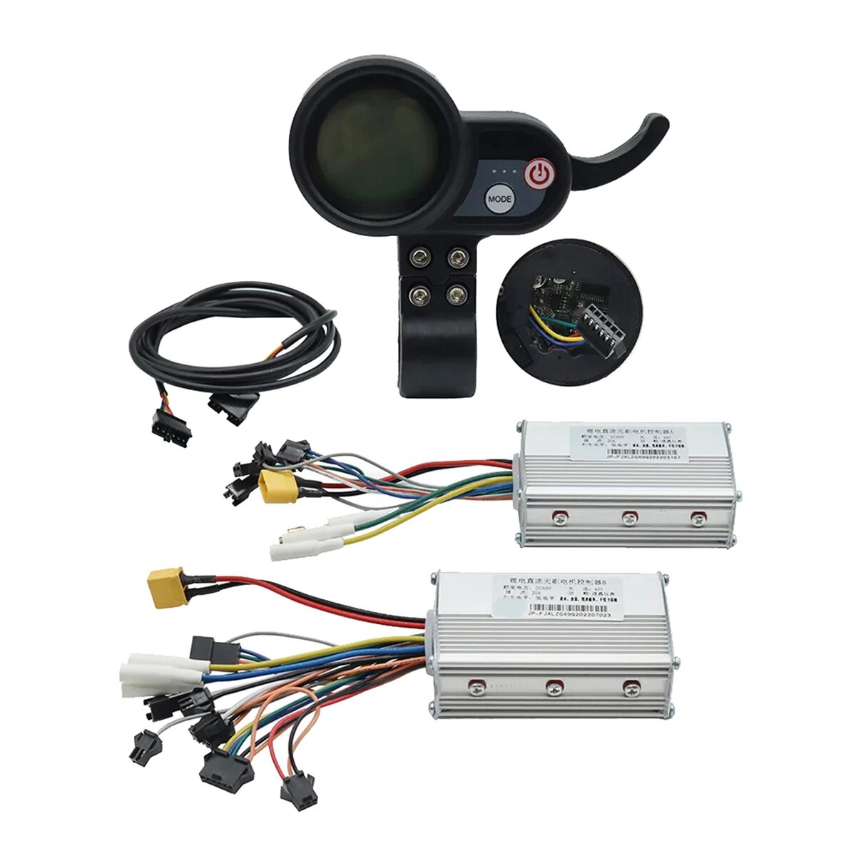 A89E-60V 25A бесщеточный контроллер двойной двигатель + 36V-60V ЖК-дисплей приборная панель для электрического скутера аксессуары для электронного велосипеда