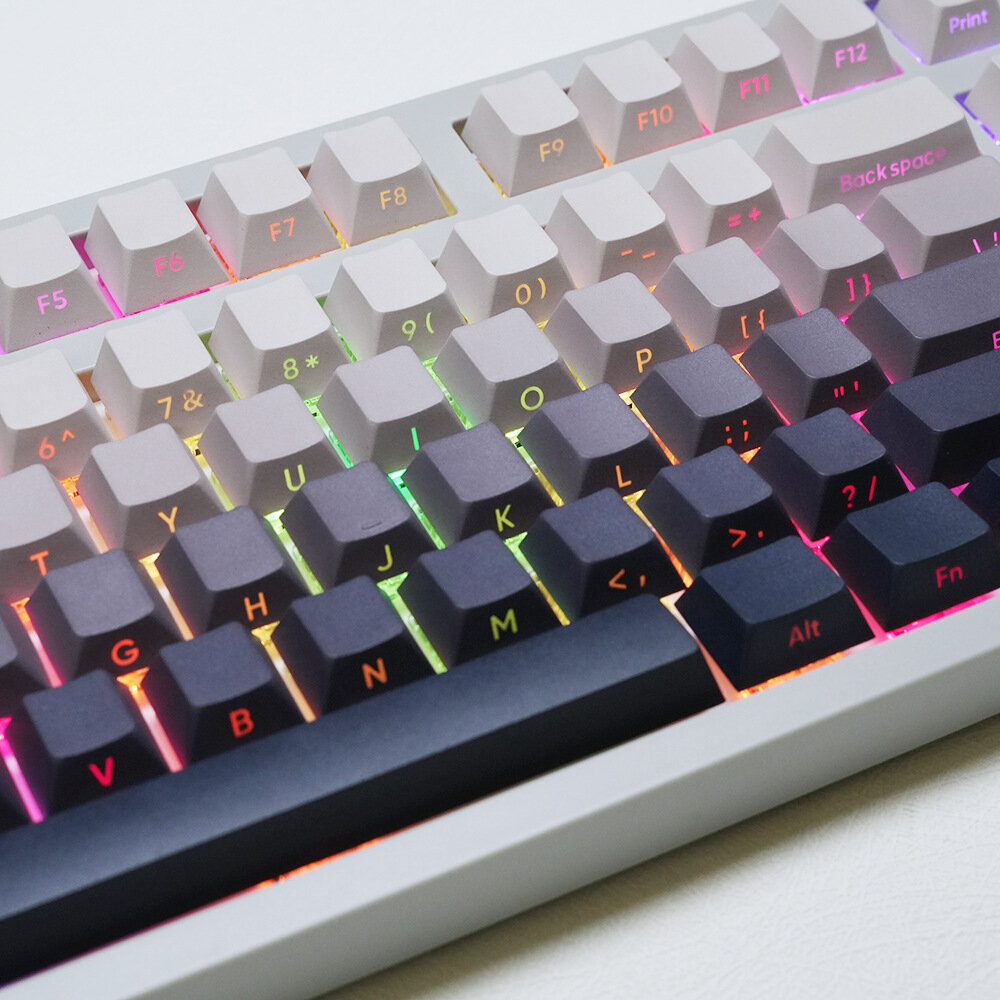 Оригинальная высота с боковой надписи Пропускаемая тепловая сублимация WOOTING клавиатура Macchiato Sakura Girl