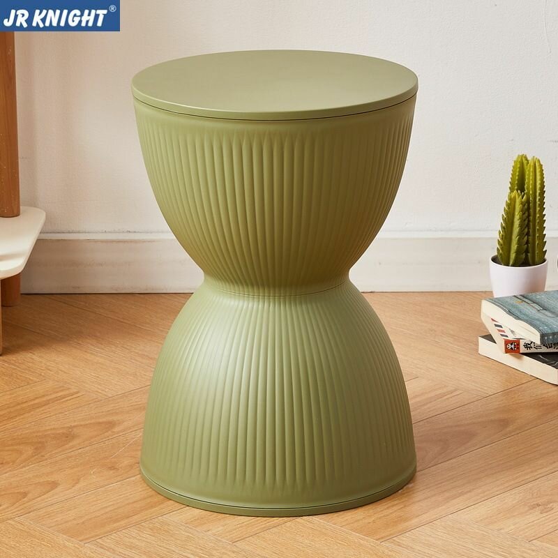 Пластиковый табурет с креативным дизайном в форме песочных часов, 30x43 см