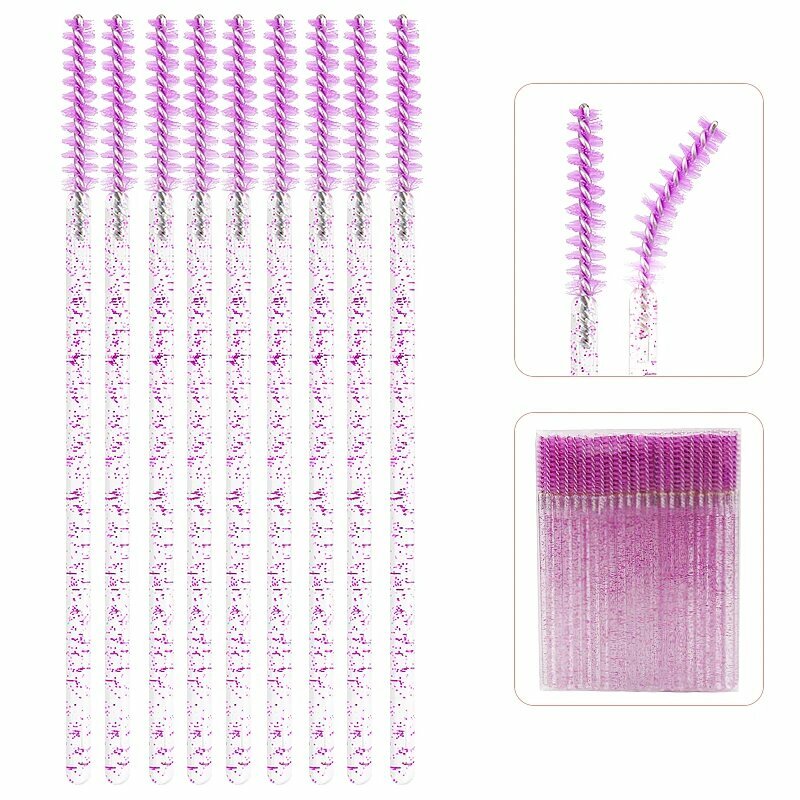 50pc Disposable Eyelash Makeup Brush Mascara Wands Micro Brushes Cosmetics Microbrush Eyebrow Applicator Lash Extension Supplies