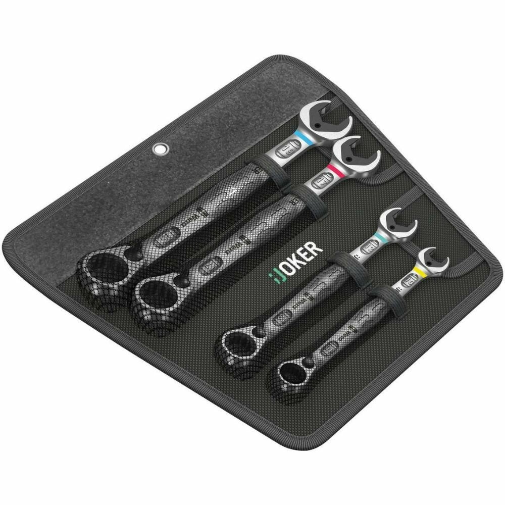 Набор ключей гаечных комбинированных WERA 6001 Joker Switch 4 Set 1 с реверсной трещоткой, 4 пр, 10-19 мм WE-020090