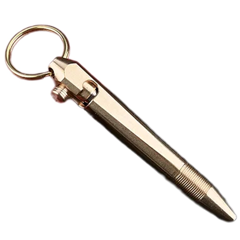 Мини-латунная ручка с кольцом-латунь натурального цвета