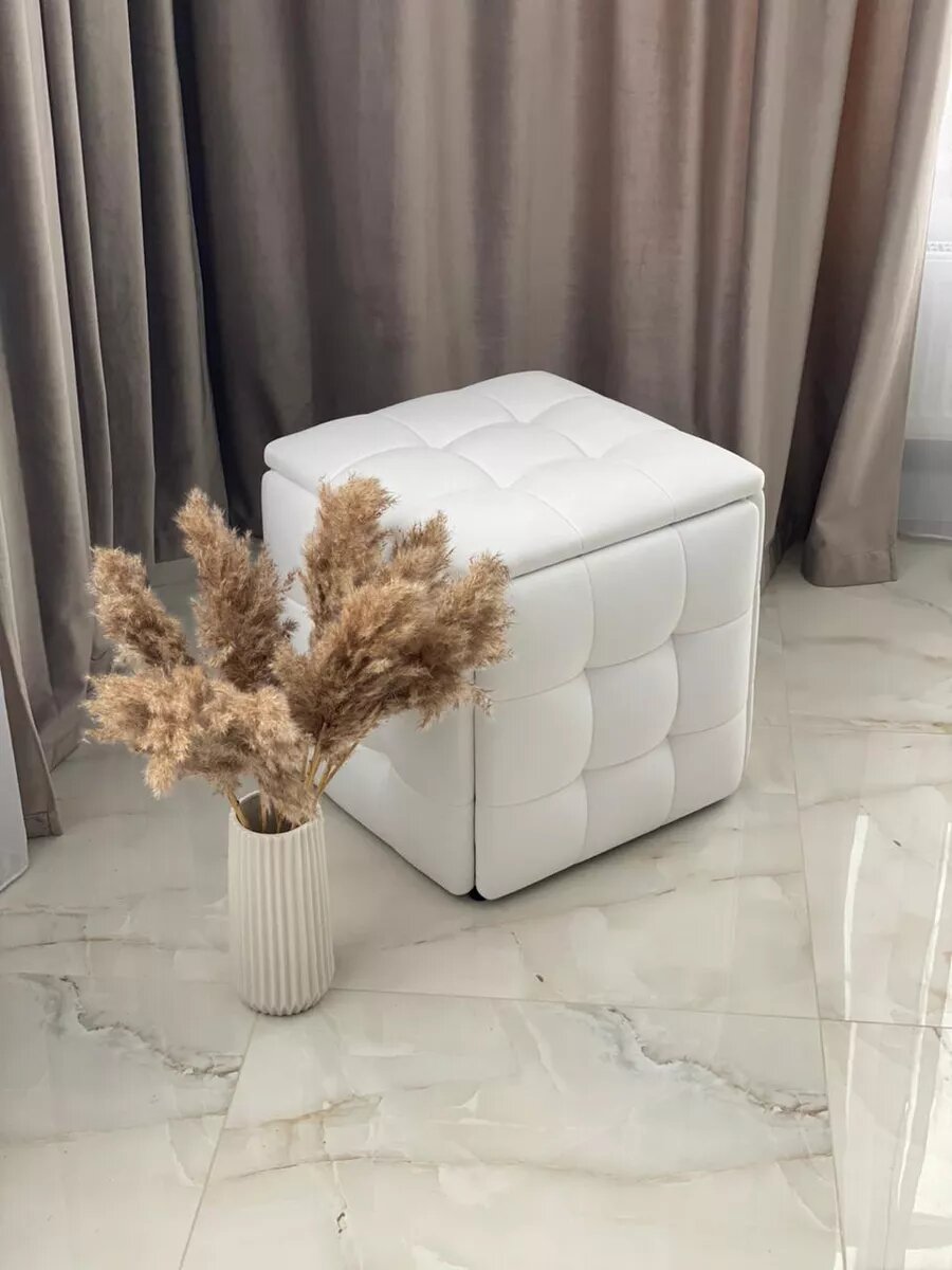 Пуф Puffmebel58 Teddy 300, 5в1, велюр, металл, 47x47 см, 21 кг