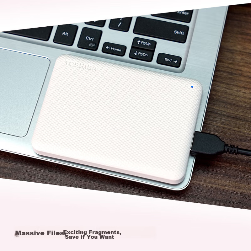 Toshiba 1TB Portable Storage, External Hard Drive, Xiao Xiao Bai Tao V10 Series, Compatible with Mac, Portable, High-Speed Transfer, Password Protection, Photo Backup