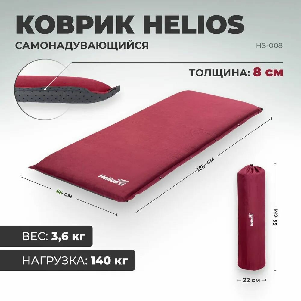 Коврик самонадувающийся туристический, походный. Пляжный коврик (HS-008)