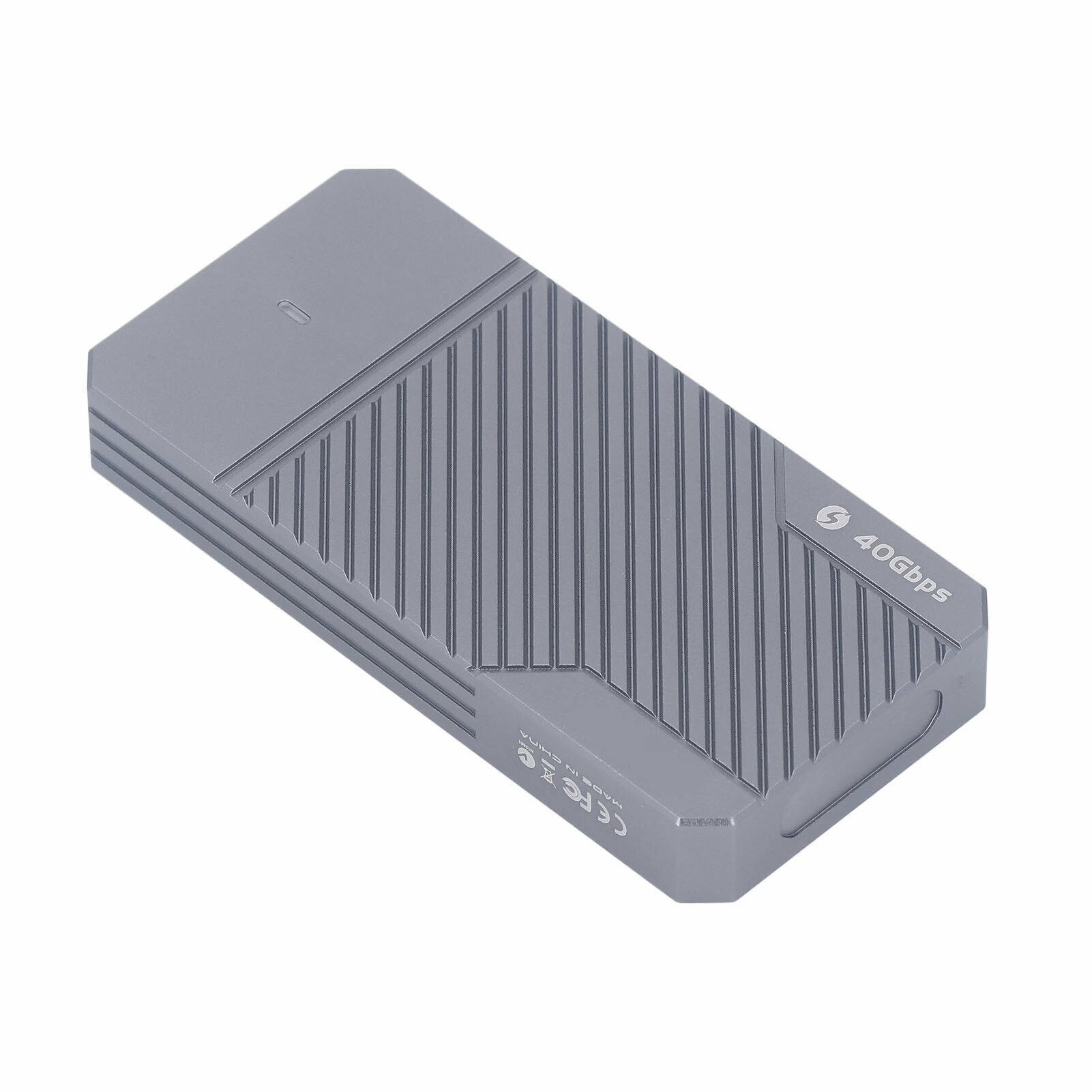 Корпус для SSD M.2 NVMe 40Gbps 4TB Type C из алюминиевого сплава, совместимый с SSD 2280 (жесткий диск не включен), с поддержкой Thunderbolt 3, Thunderbolt 4, USB3.2, USB3.1, USB3.0, USB2.0 для Win, Linux, OS X , размером 100x48x13mm