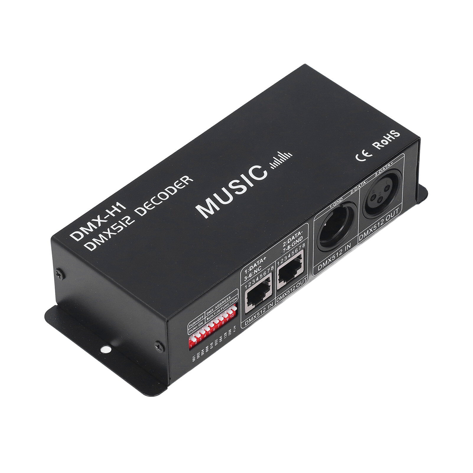 4-канальный DMX 512 декордер с регулируемой яркостью RGB, светодиодный контроллер декордера для баров, отелей Sober Bars4A