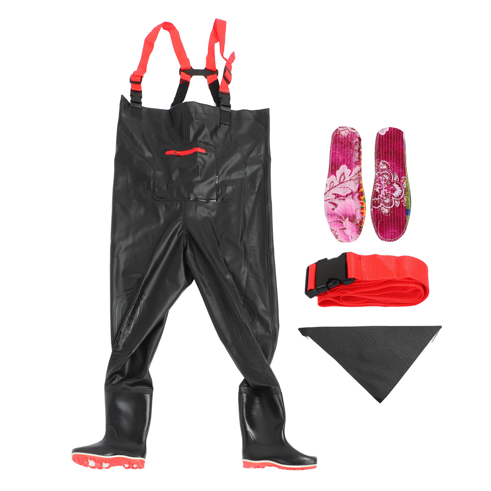 Забродные штаны из ПВХ, легкие, водонепроницаемые, для рыбалки, с противоскользящими ботинками, для мужчин и женщин, размер 40.