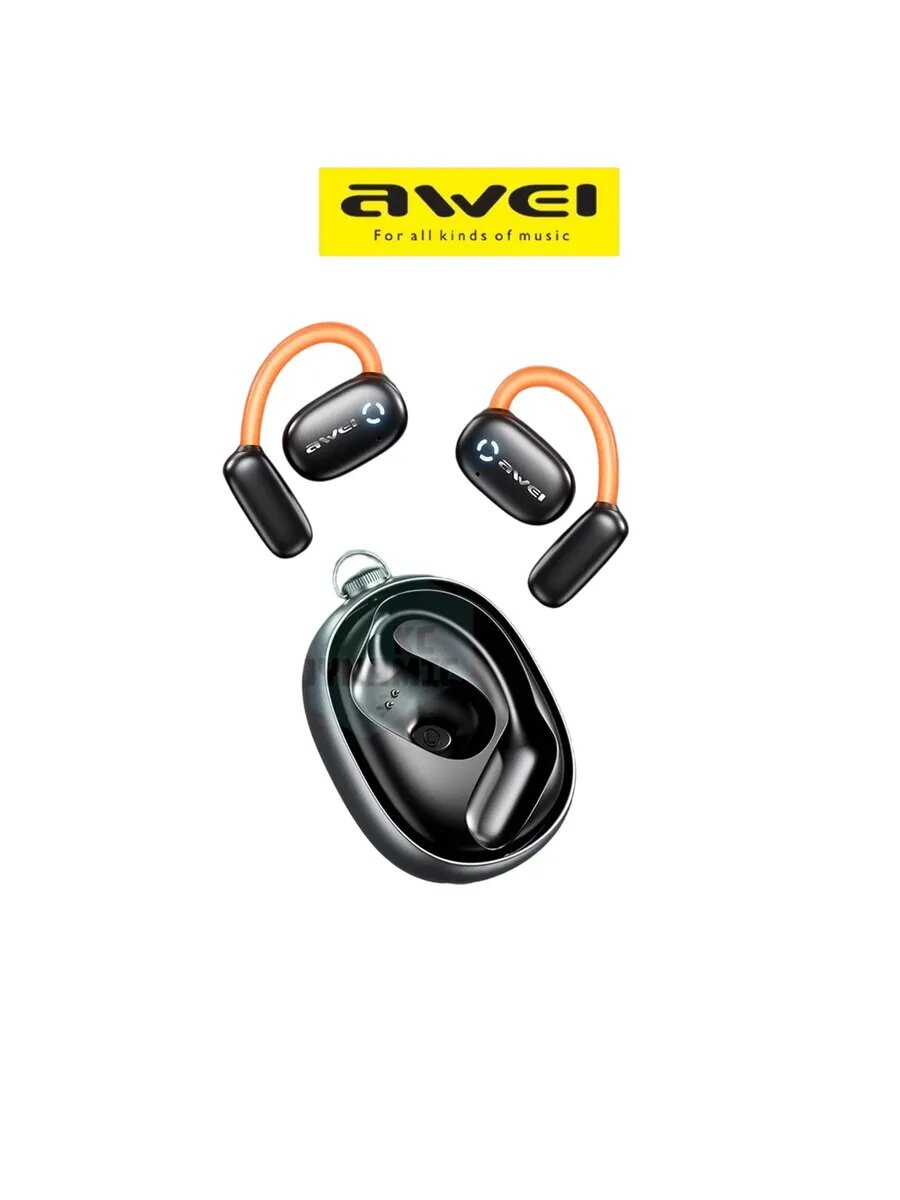 Наушники Awei TZ-13, Bluetooth, встроенный микрофон, шумоподавление, черные