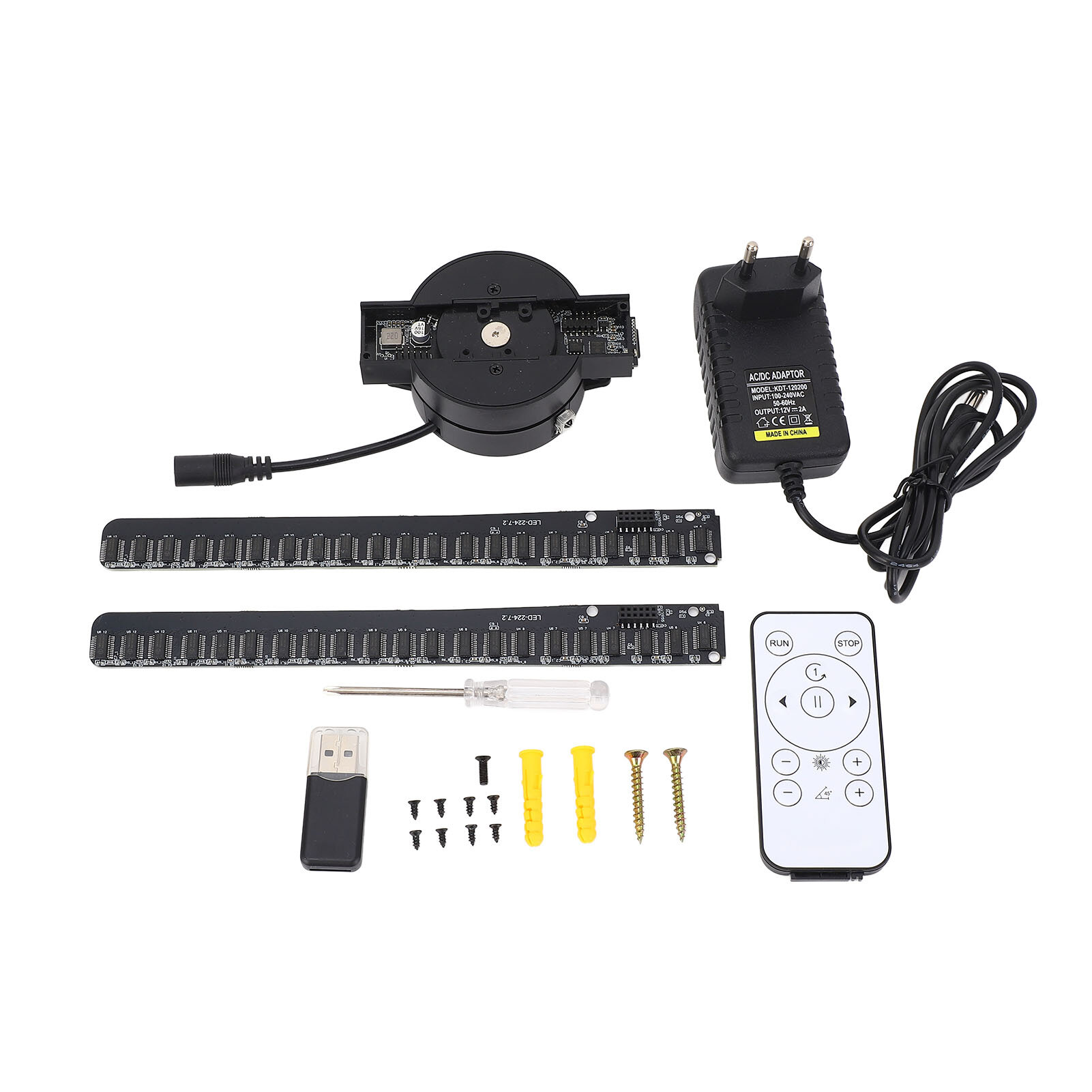 3D голографическая рекламная машина, размер 415x415 мм, 1024x640, 244 светодиода, Wi-Fi проектор, управление через приложение/ПК, блок питания 100-240V EU Plug