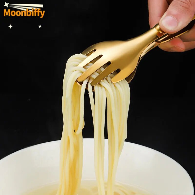 MOONBIFFY Щипцы для еды золотые. MOONBIFFY Щипцы для еды золотые