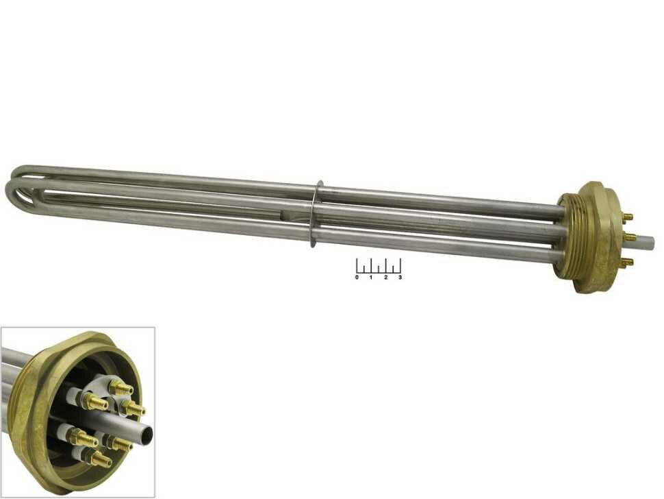 Тэн для водонагревателя 12000W 400мм гайка 73мм (резьба 59мм) (68612P)
