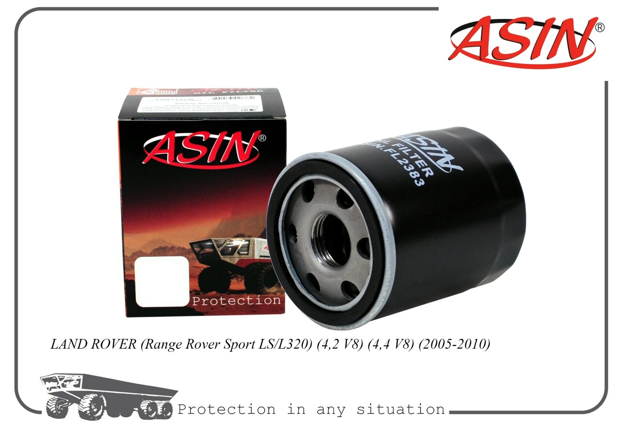 Фильтр масляный RANGE ROVER 4.2/4.4 05-12/ SPORT 05- ASIN арт. ASINFL2383