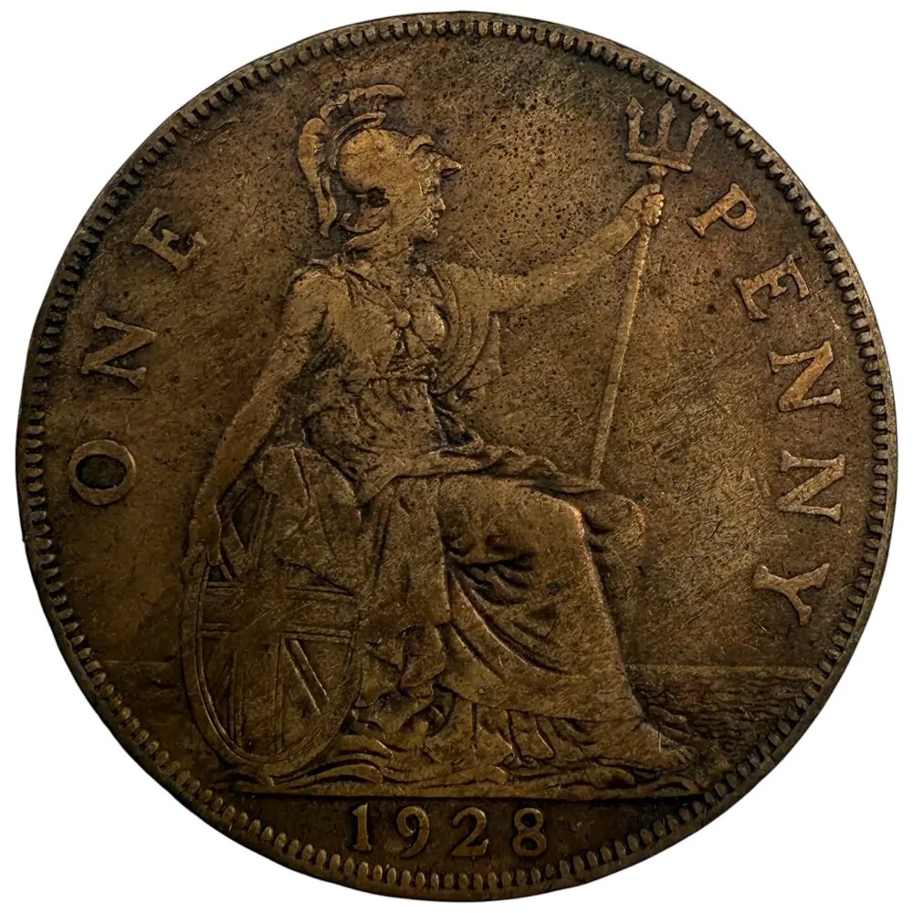 Великобритания 1 пенни 1928 г. (Cu)