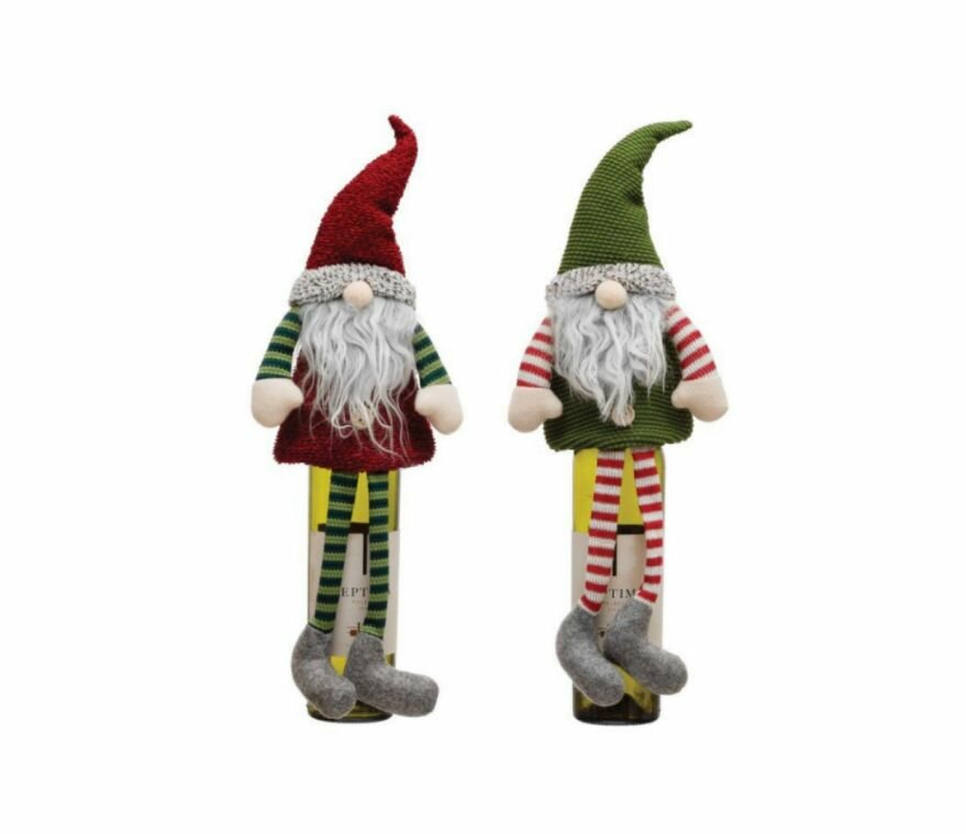 Чехол на бутыль Creative Co-Op "Christmas Time", текстиль, 0.05 кг