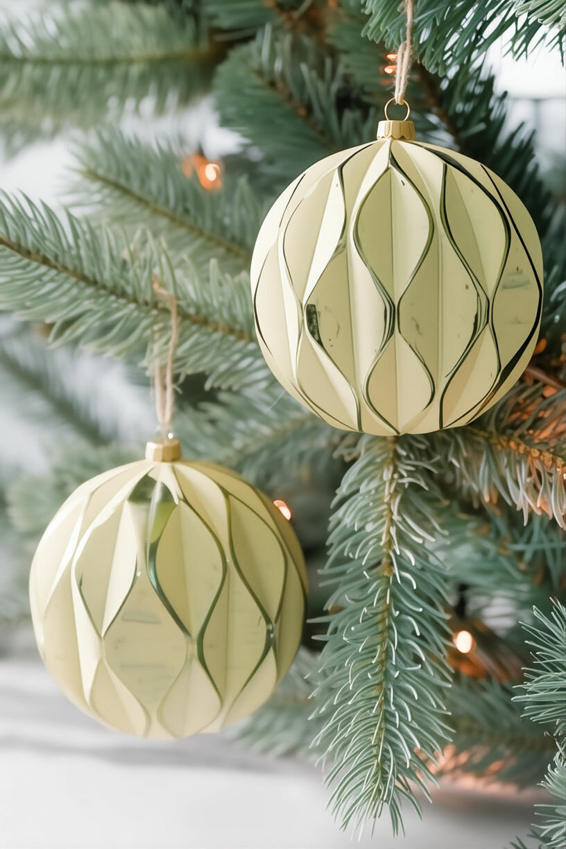 Набор ёлочных шаров китайский стиль, пластик, белый, 10 см, 2 шт, Winter Deco 2000100