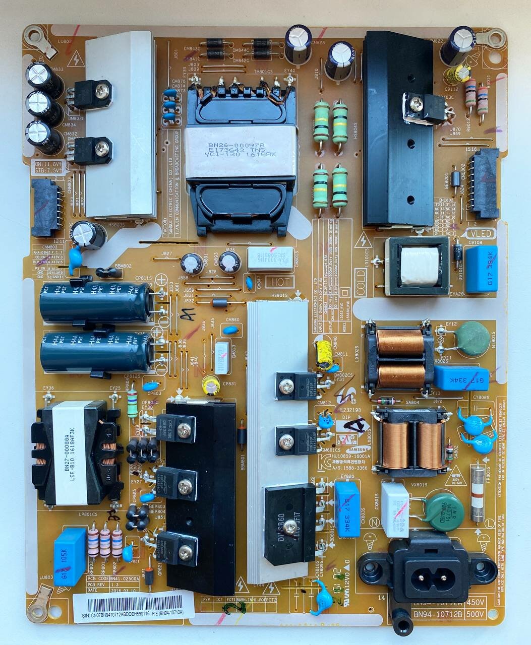Блок питания PSU: BN41-02500A BN94-10712A REV1.3 для телевизора SAMSUNGUE50KU6000U