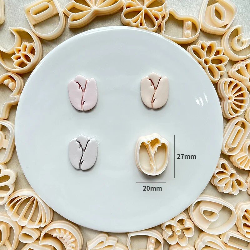 Цветочные мягкие керамические серьги, резак для полимерной глины, полые форма с геометрическим узором, сделай сам, керамические серьги, ювелирные изделия, подвески, глиняные инструменты