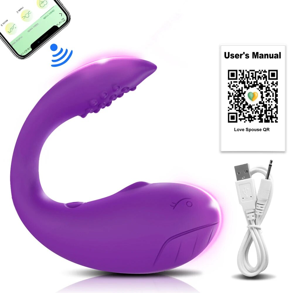 Вибратор для женщин Bluetooth, фиолетовый, TD042-APP-PU