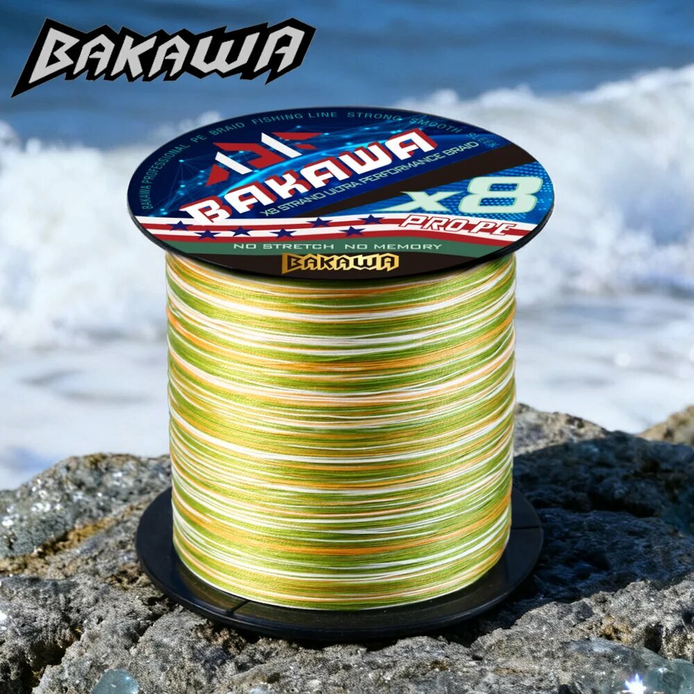 BAKAWA X8 плетенная леска для карпа 300 м серая/лесная/зеленая 300M-22LB-0.8, X8 Forest