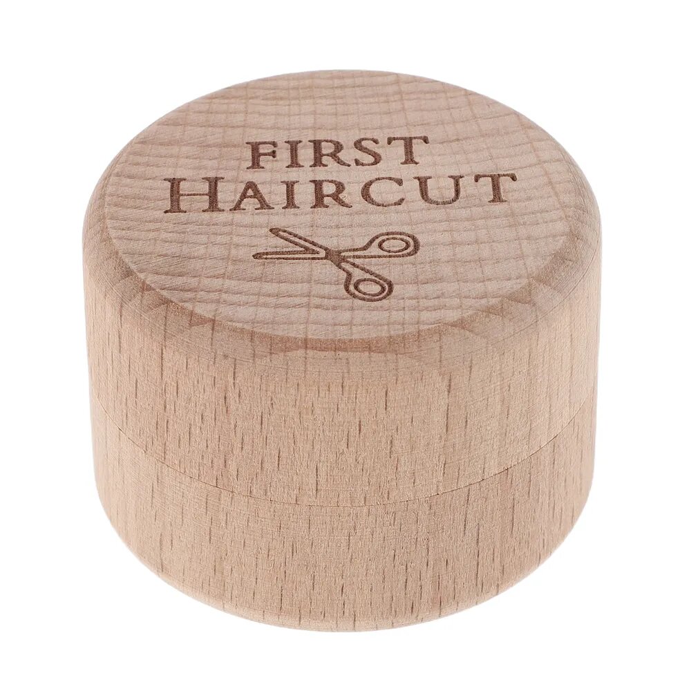 Деревянная шкатулка для первых волос, с крышкой, для хранения детских воспоминаний и зубиков