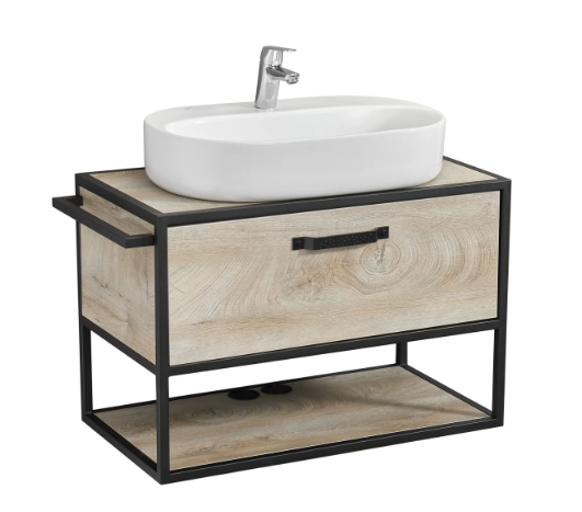 Набор AQUATON 1A242401LTDU0 Тумба Лофт Фабрик 80 Дуб Эндгрейн/1WH501710 Раковина Одри Round/1A243003LTDU0 Столешница Лофт Фабрик 80 Дуб Эндгрей