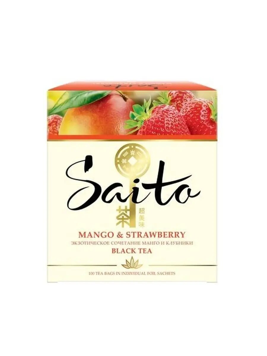 Чай черный Mango & Strawberry манго-персик