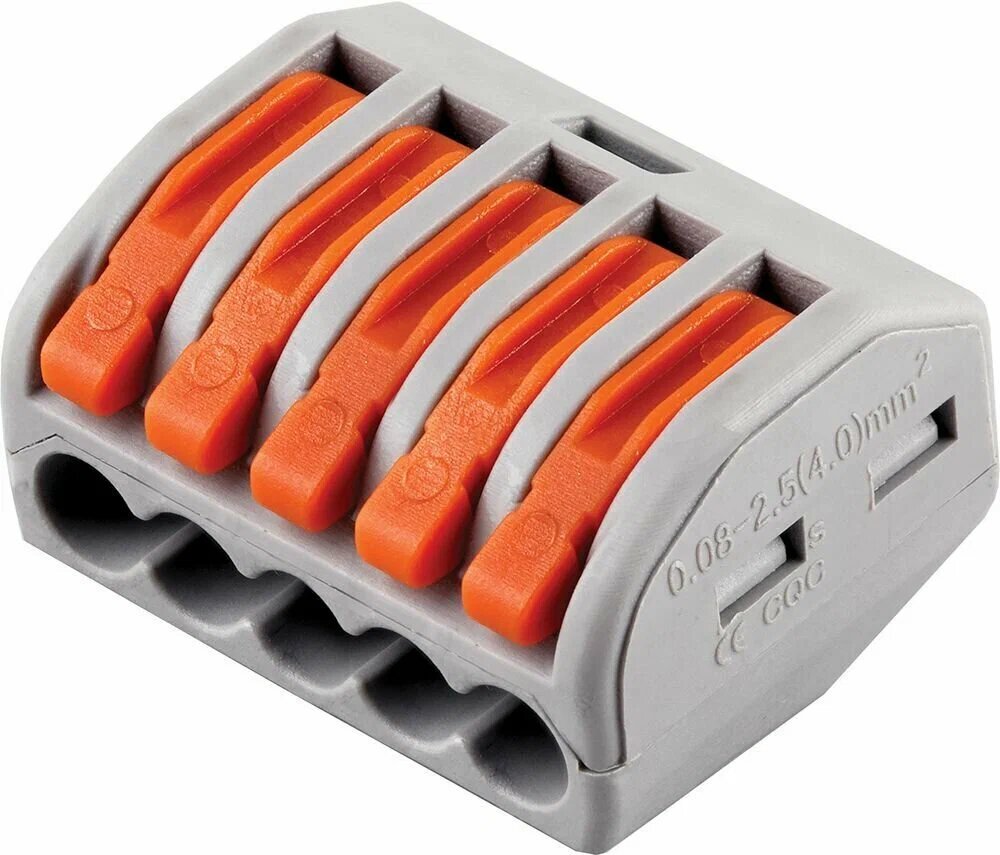 Универсальная клемма пятипроводная REXANT / клемма соединительная