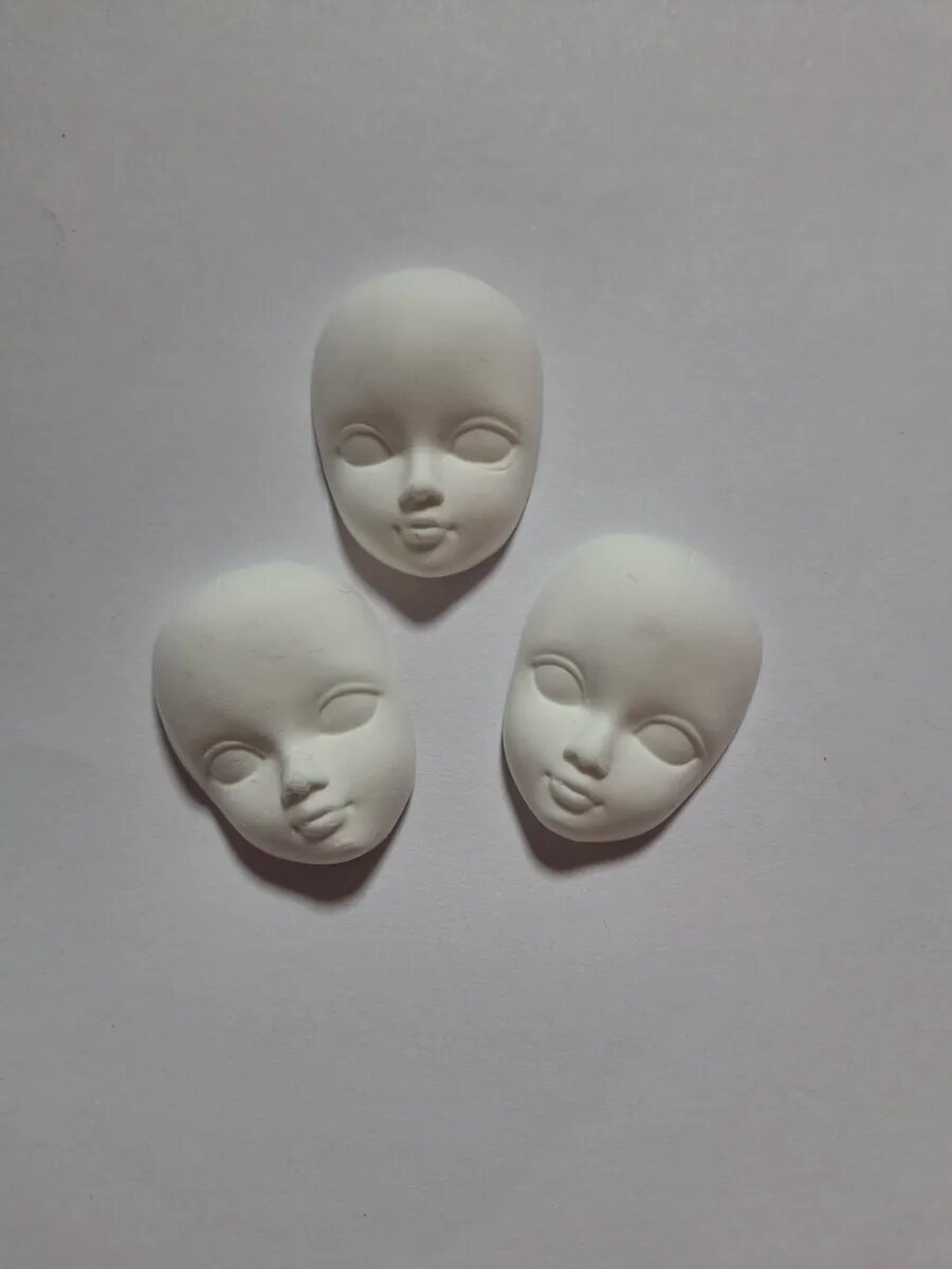 Набор лиц для ватной игрушки - 3 шт.