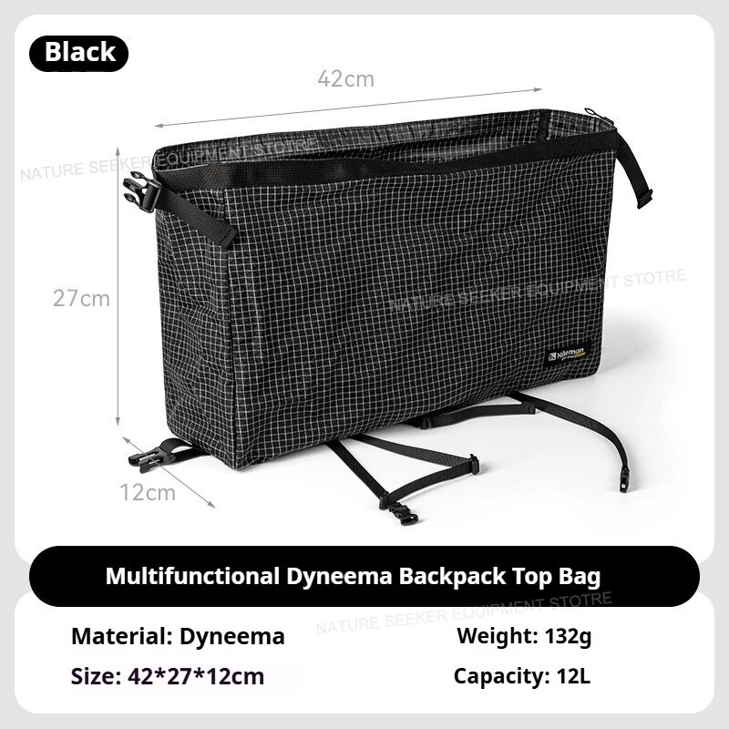 HIKEMAN Top Bag для рюкзака, 12л, Black