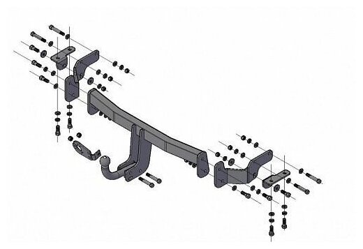 Фаркоп (тягово-сцепное устройство) Трейлер на Хендай Санта Фе 2012-2019