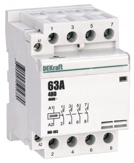 Контактор Dekraft МК-103 4НО 40А 230В, 18081DEK
