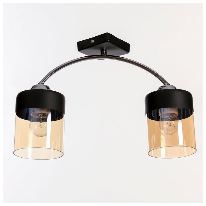 Люстра галлоп «Элегант», 2×60 Вт E27, хром, 15×42×22 см