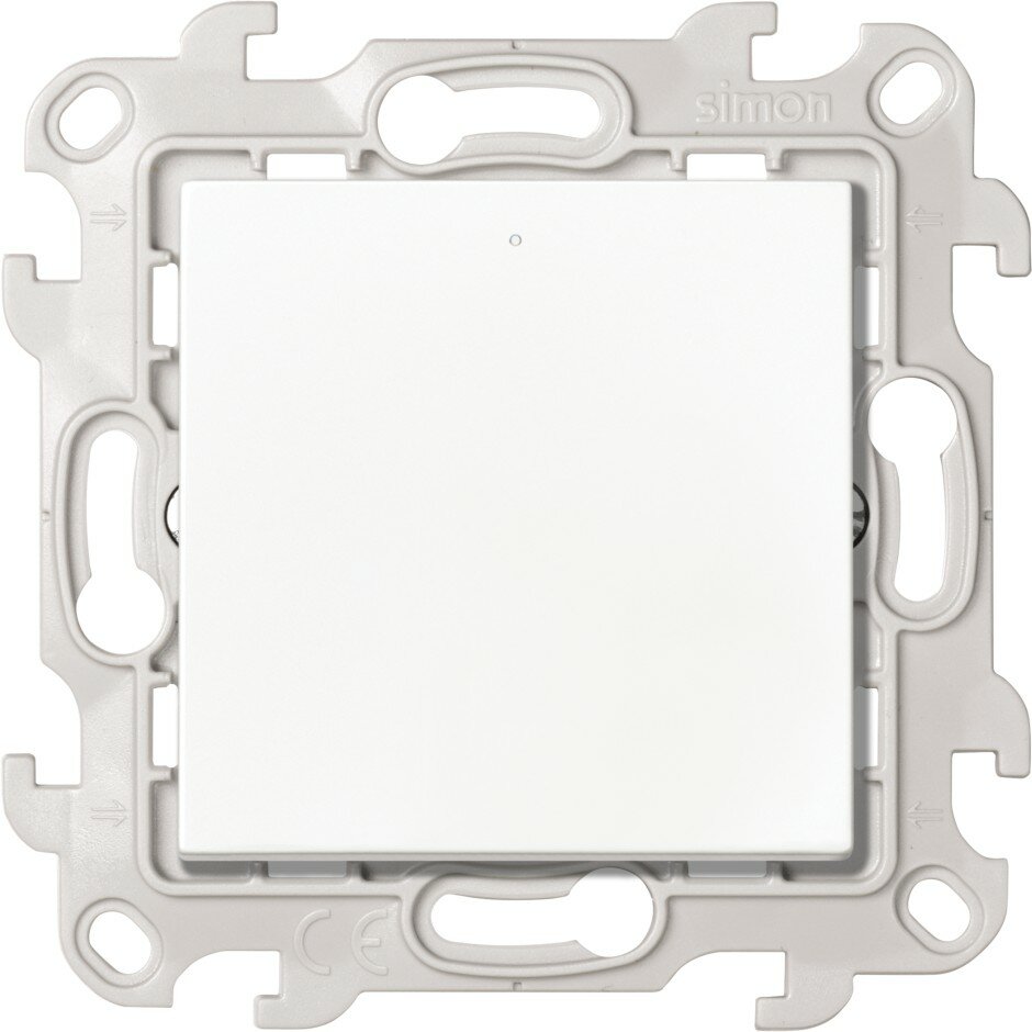 Кнопочный выключатель с подсветкой 10A 250В 2420160-030 Simon 24 Белый