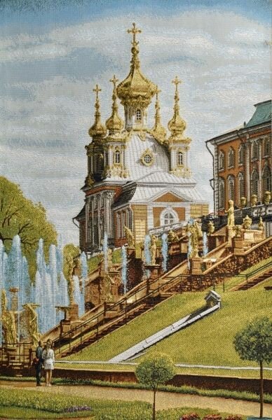 Гобелен, гобелен без рамы 46х34 см / "Придворный Храм, Санкт-Петербург"