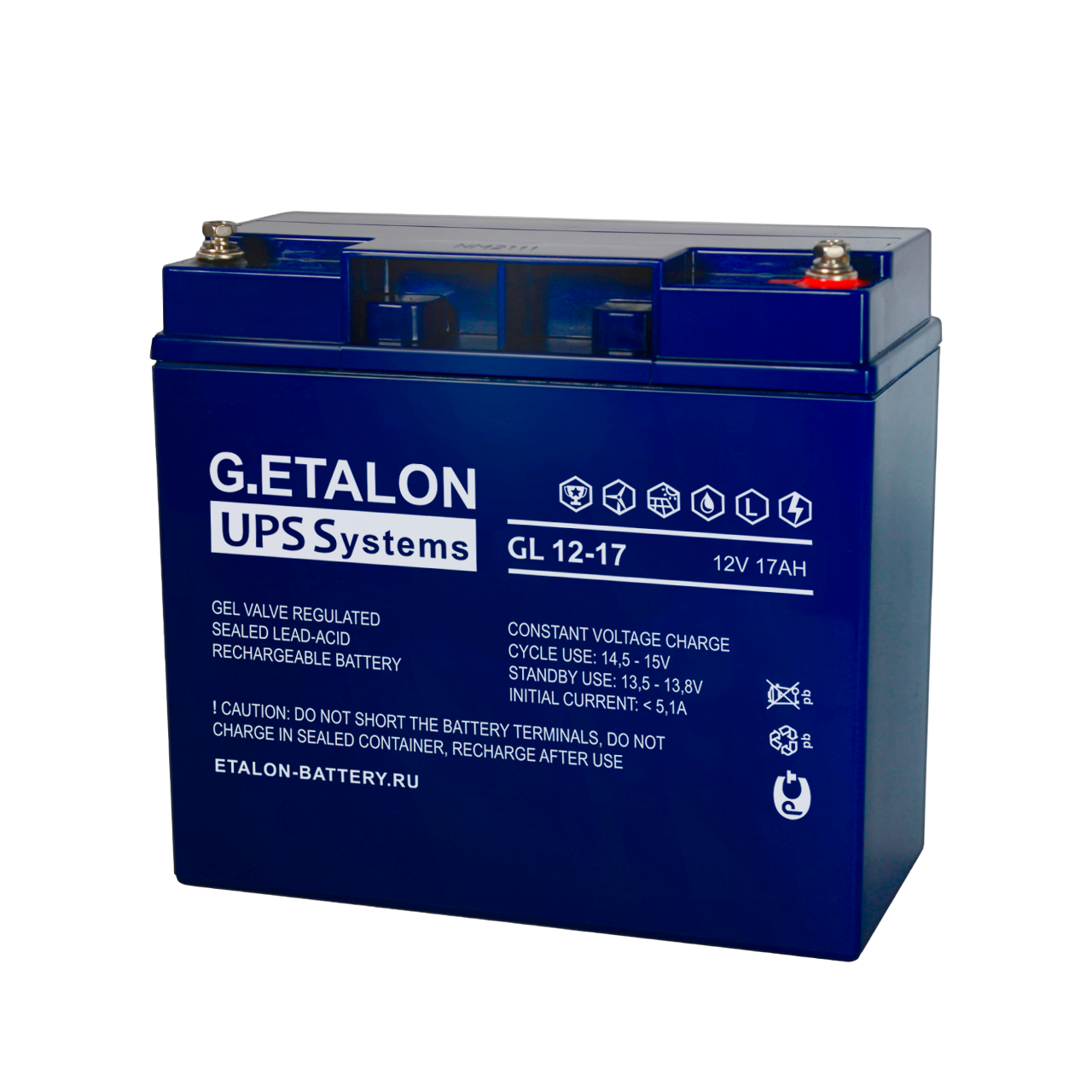 Аккумуляторная батарея G.ETALON GL 12-17 (12В - 17Ач/17000мАч) / GEL