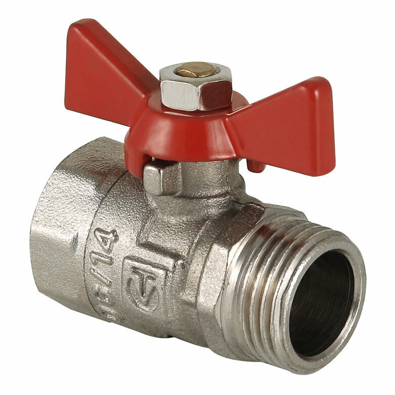 Кран шаровый VALTEC COMPACT 3/4"ВН красная бабочка VT.093. N.05