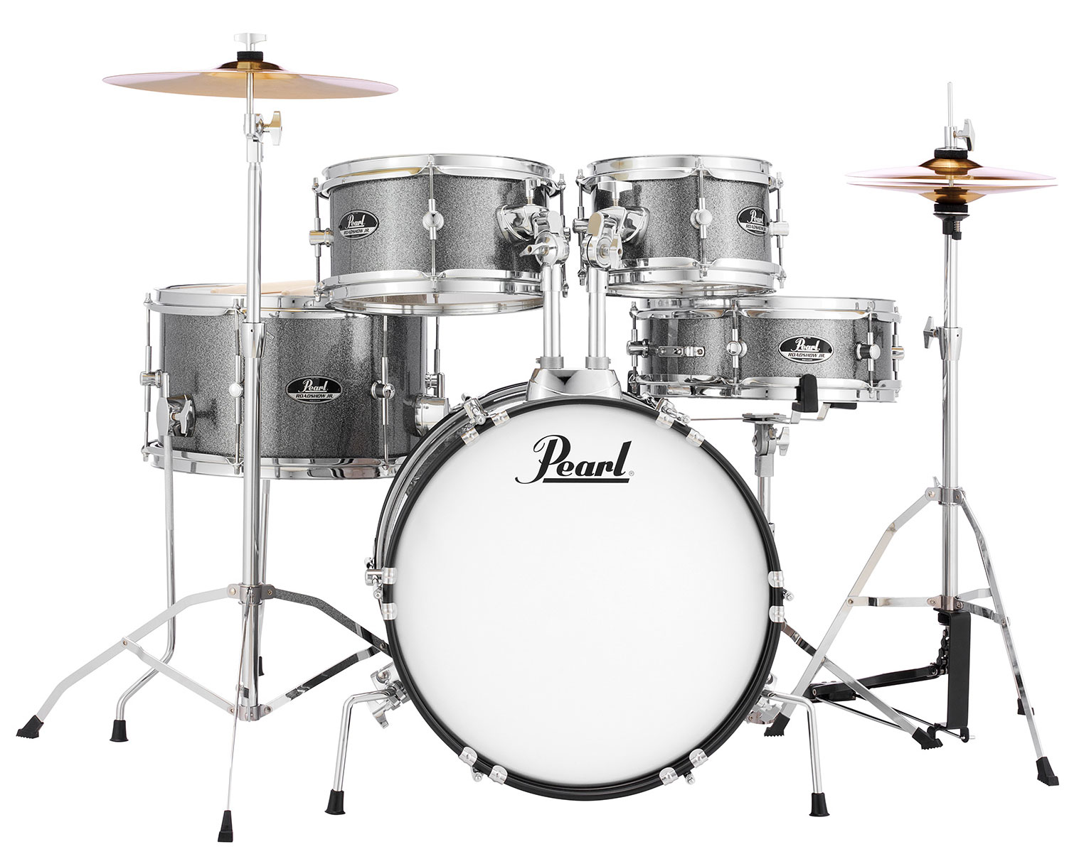 PEARL RSJ465C/C708 - ударная установка (уменьшенная) . Комплектация: 16" х 10" бас-барабан, 8" х 5" том, 10" х 5,5" том, 12" х 4" малый барабан, 13" х 8" напольный том, стойка для тарелки, Hi-Hat стойка, стойка для малого барабана, педаль, стульчик, 2 дер