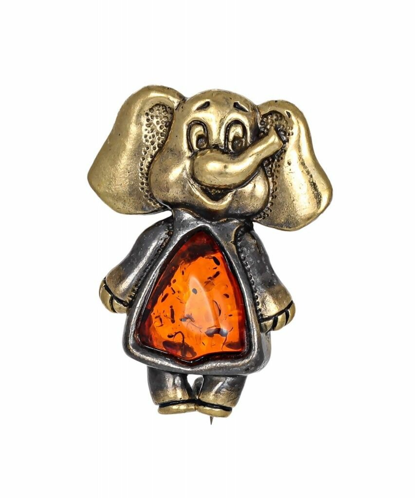 Брошь, янтарь