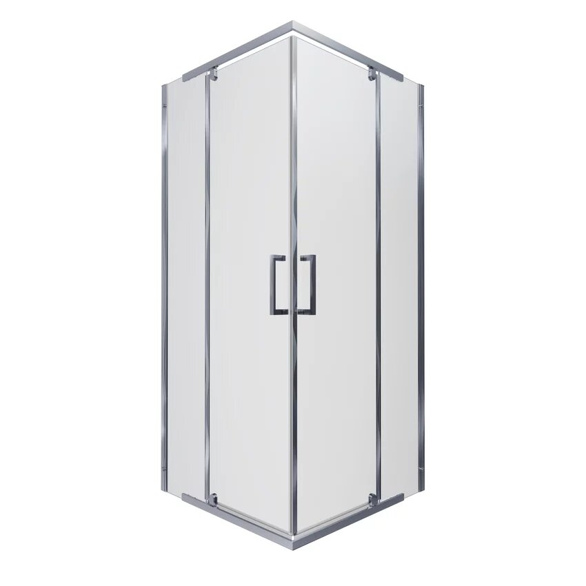 Душевой уголок Triton Каппа-Хром 90x90 без поддона, квадратная форма, цвет профиля хром, стекло прозрачное