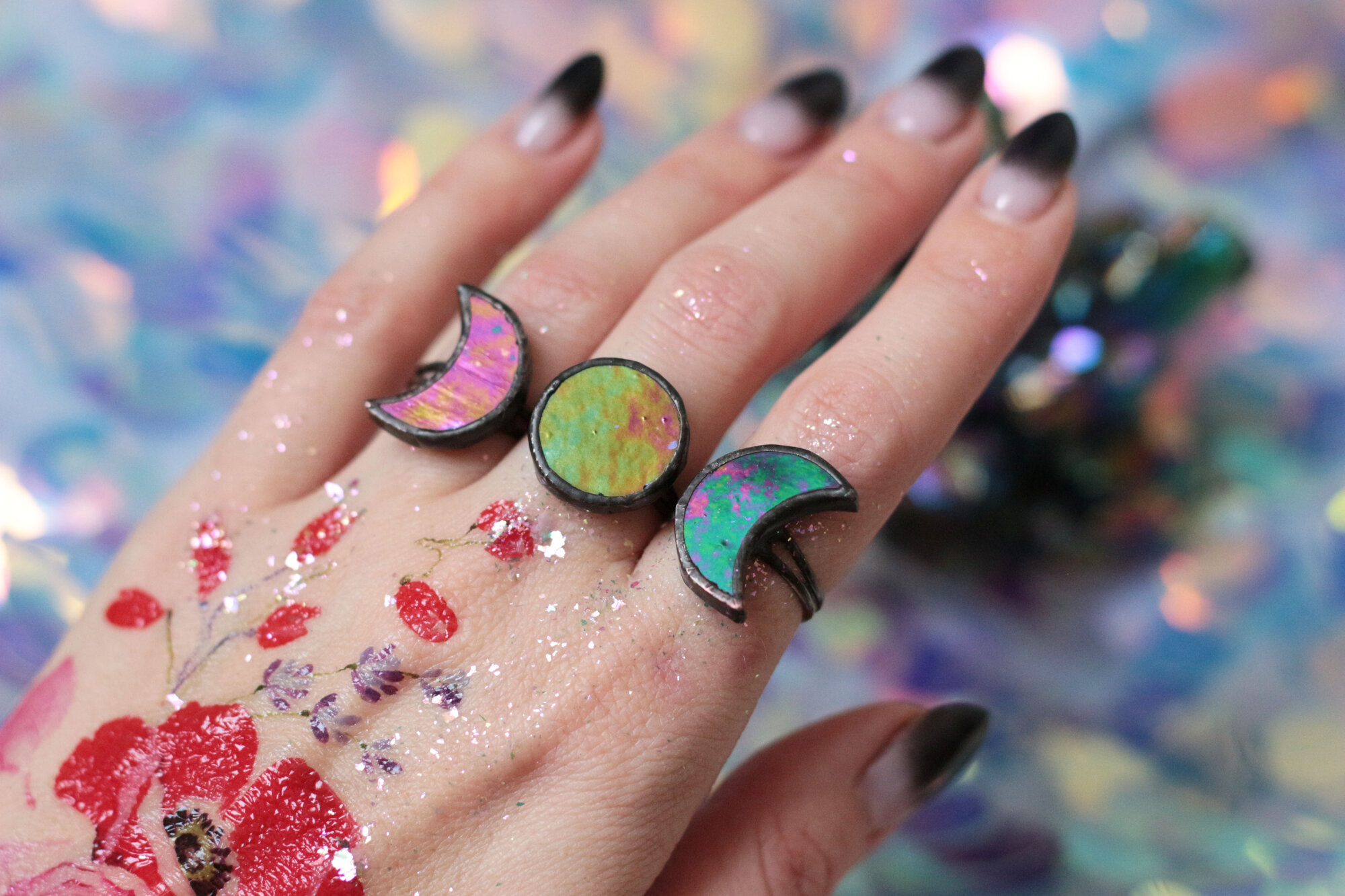 Набор колец, стекло