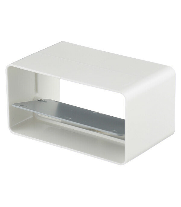 Соединитель прямой пластиковый для плоских воздуховодов 55х110 мм с обратным клапаном Ore 6089/5151Р/СПКО55110