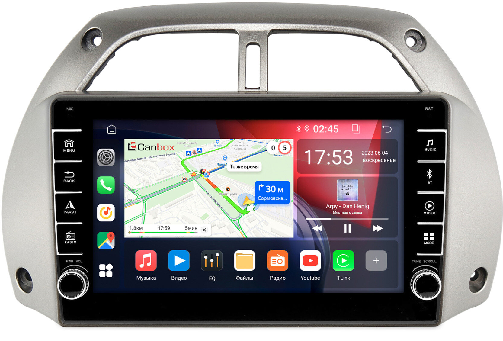 Штатная магнитола Canbox BGTR9-262 для Toyota RAV4 2 (XA20) 2000-2003 на Android 10.1 (IPS, DSP, CarPlay)