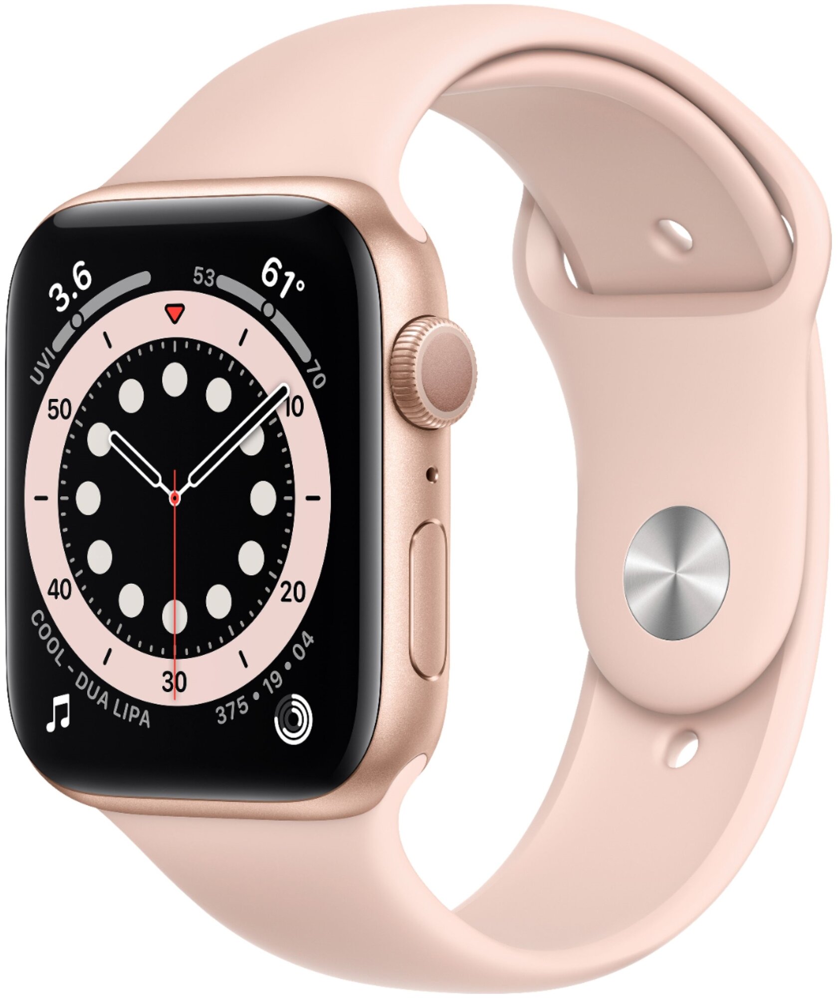 Умные часы A pple Watch Series 6 40 мм Aluminium Case GPS RU, золотистый/розовый песок